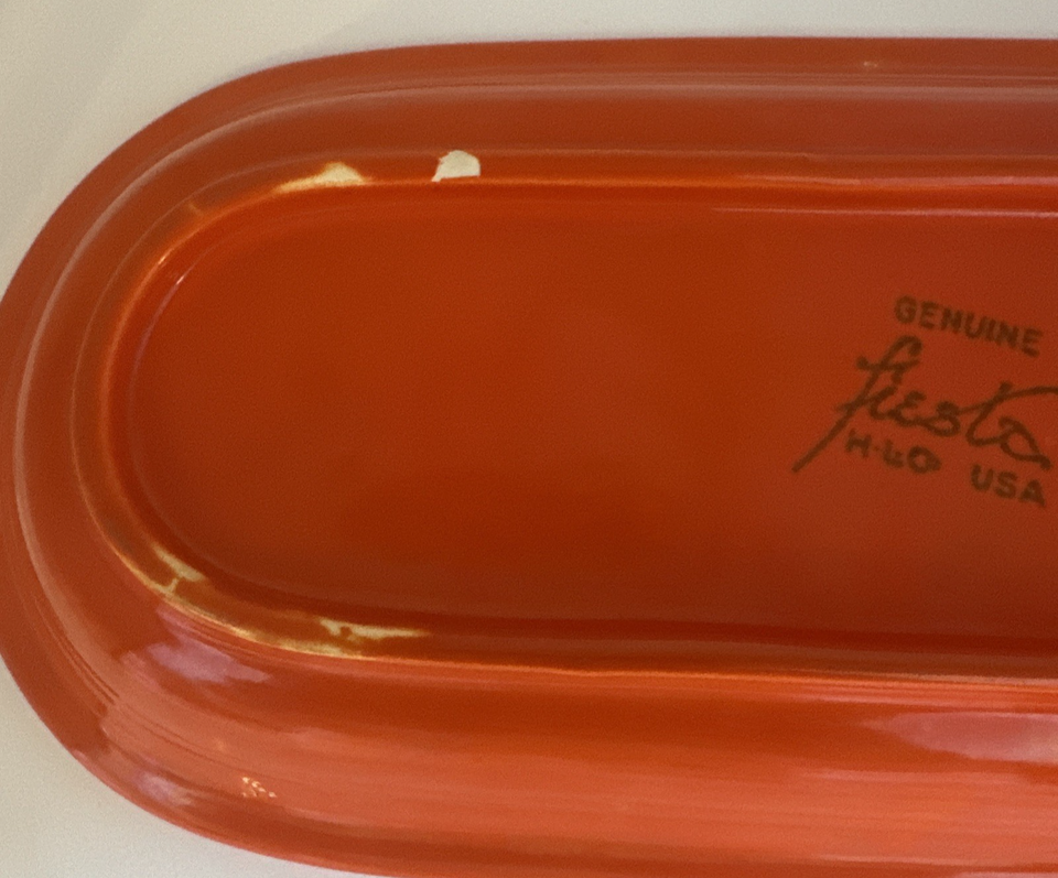 1930s Radioactive Red FiestaWare Utility Tray Genuine fiesta H L Co USA ...
