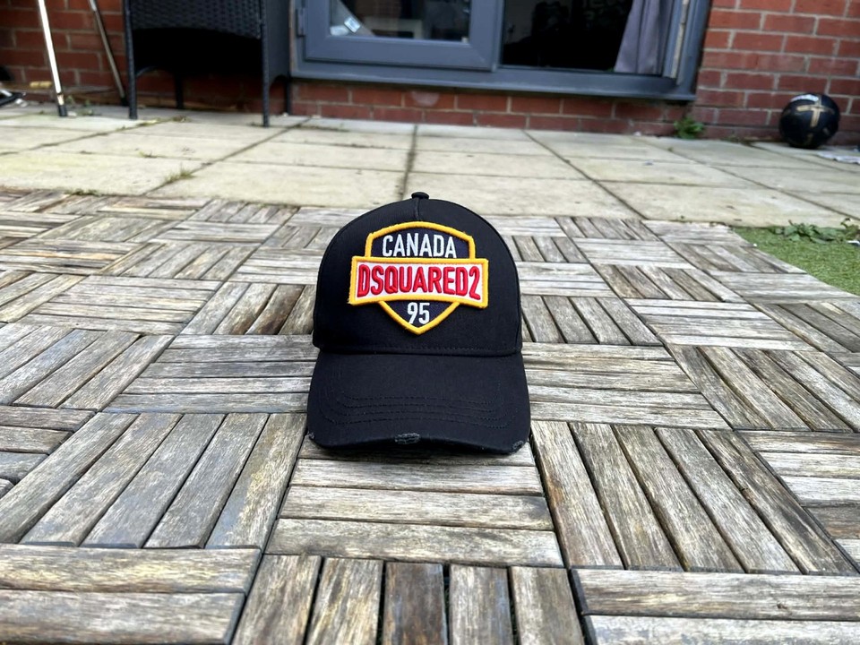 Men's Dsquared2 Patch Baseball Cap / Black / One Size / RRP £125 | eBay UK