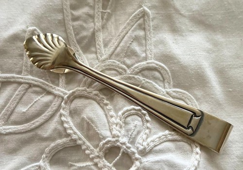 Vintage Sugar Tongs Rococo Fans Pattern Silver Plated 4.5” Length KB ...