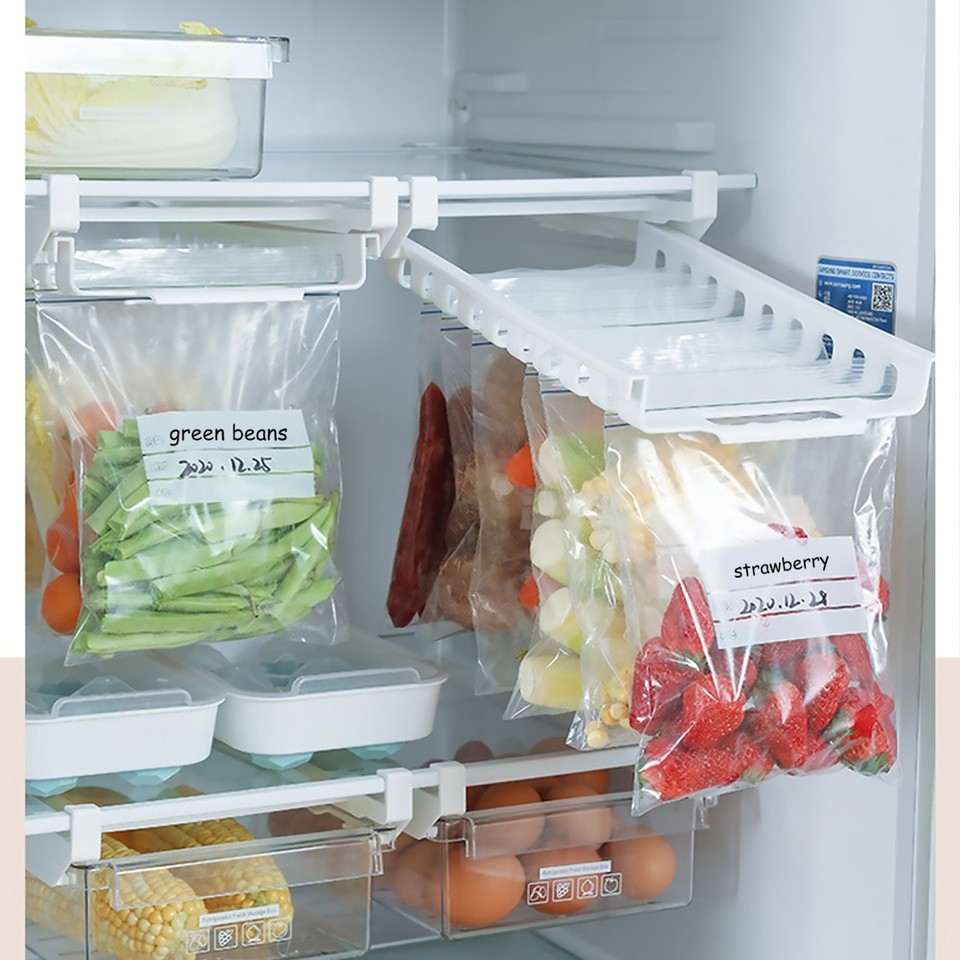 10 Pcs Refrigerator Storage Bags Fridge Hanging Sealed Rack Hanger ...