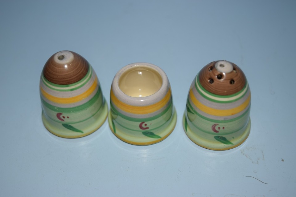 A rare Clarice Cliff 480 shape full cruet set "Leaves and Blossom" 1935 ...