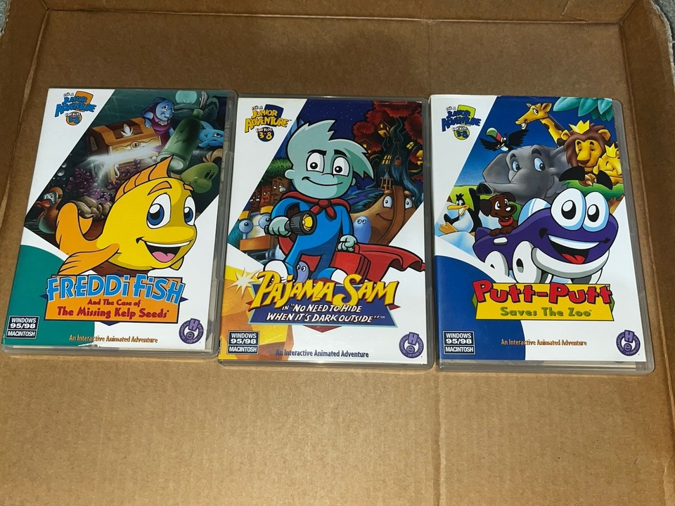 Vintage Bundle Kids Games for PC Rare - Pajama Sam, Putt Putt And ...