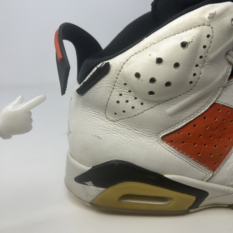 Nike Air Jordan 6 VI Retro Gatorade Men’s Size 9 Orange White 384664 ...
