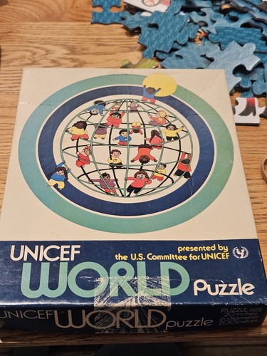 UNICEF World Puzzle, U.S. Committee, 20 Inches Round 200 Pieces Vintage ...