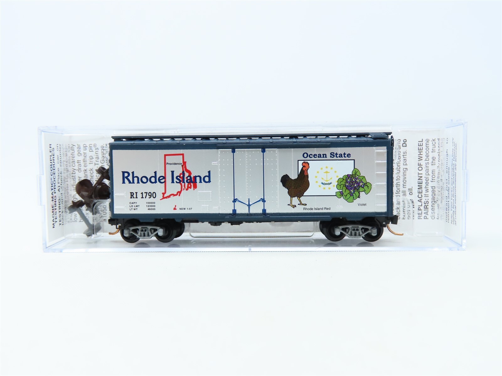 N Scale Micro-Trains MTL 02100409 RI Rhode Island State 40' Box Car ...
