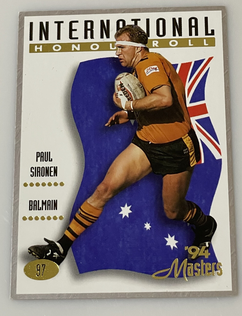 1994 Dynamic Masters Paul Sironen Balmain Tigers Nrl Rugby 🏉 League ...