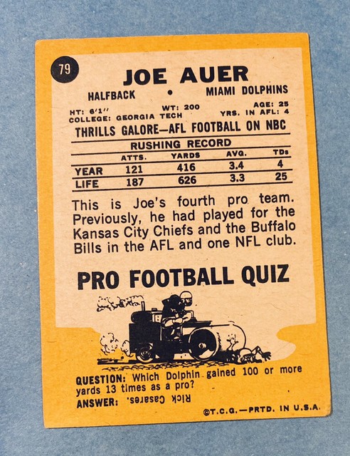1967 Topps - #79 Joe Auer (RC) for sale online | eBay