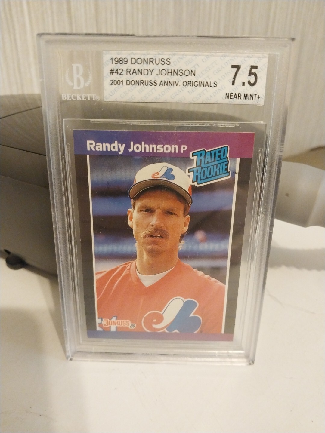 Randy Johnson Rookie Card 1989 Donruss Rated Rookie RC #42 Montreal ...