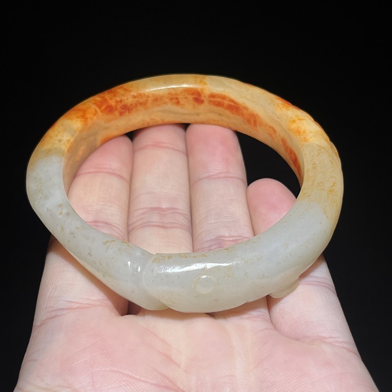 Chinese Antique Han Dynasty Hetian Ancient Jade Carved Jade Fish Jade ...