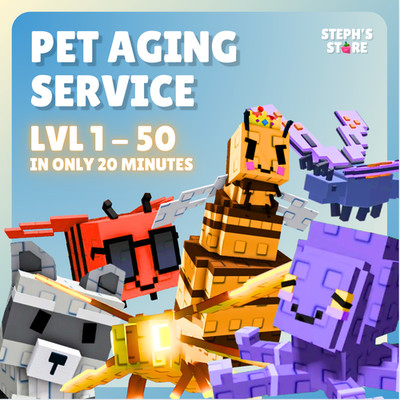 ANY Pet Leveling Up (Aging) Service to Level 50 in 20 MINUTES - Grow a ...