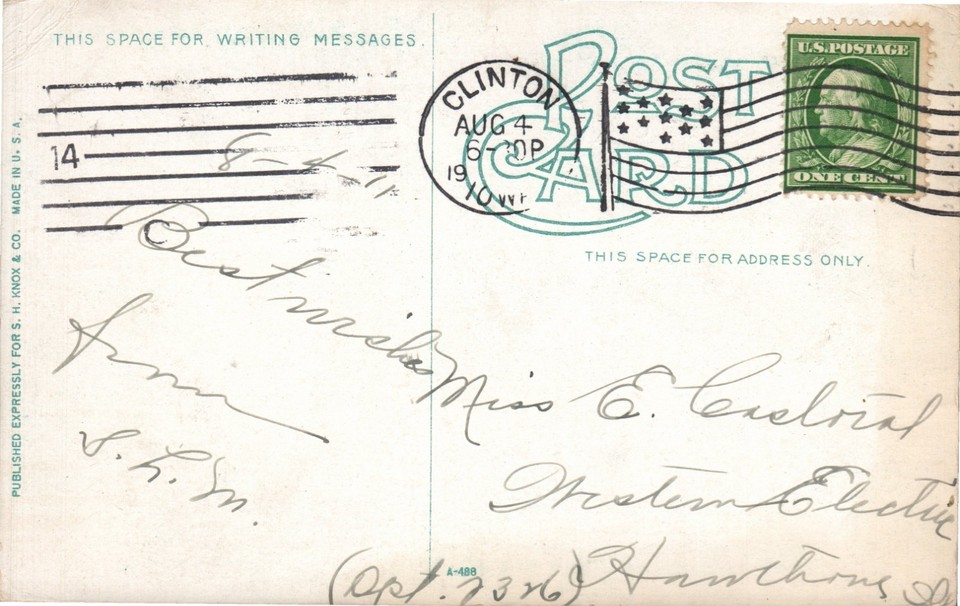 c1910-Postcard Clinton Iowa Mercy HOSPITAL Cross on top | eBay