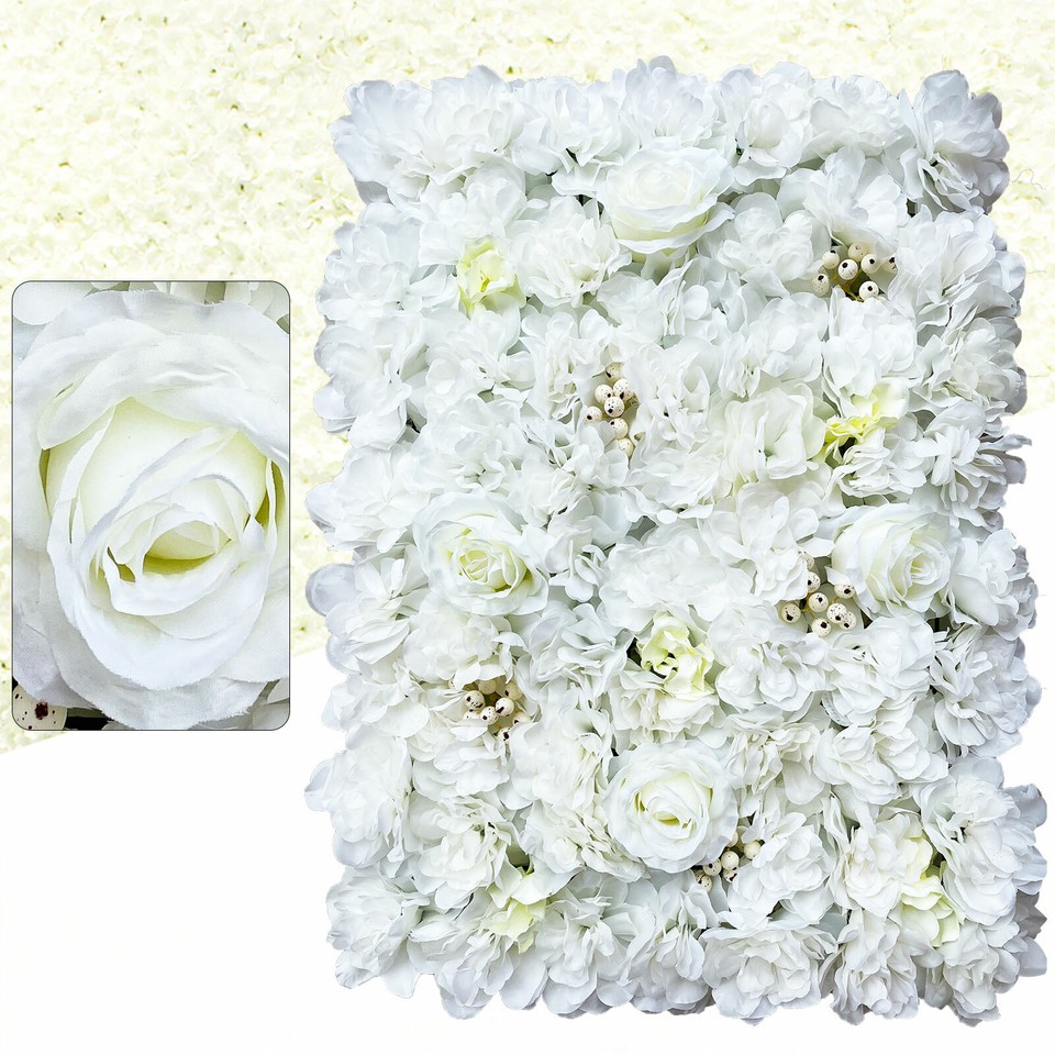 12* Artificial Flower Wall Panel Wedding Backdrop Event Party Flower ...