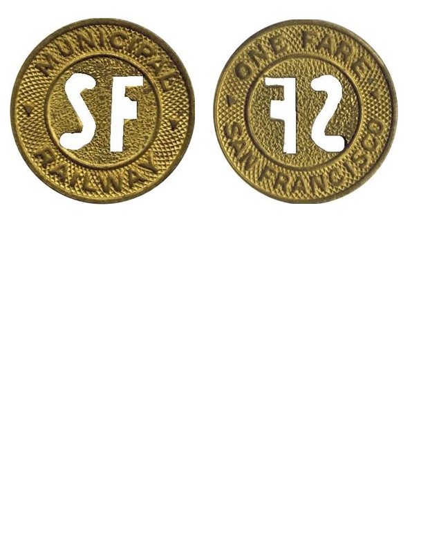 San Francisco MUNI token - Used (circulated) | eBay