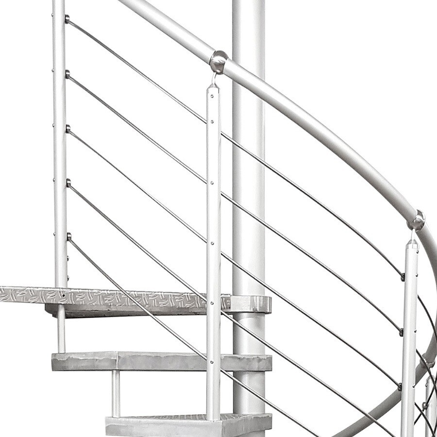 Outdoor Spiral Staircase Kit Aluminum Step Railing Handrail Spacer Dia ...
