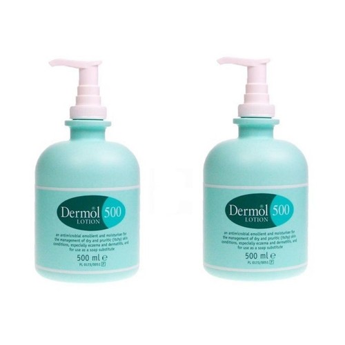 Dermol Lotion 500ml x2 - Treats/Prevents Dry & Itchy Skin, In Eczema ...