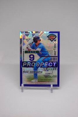 2024 Panini Prospect Edition #19 Mac Horvath Prospect Ticket Blue Ice ...