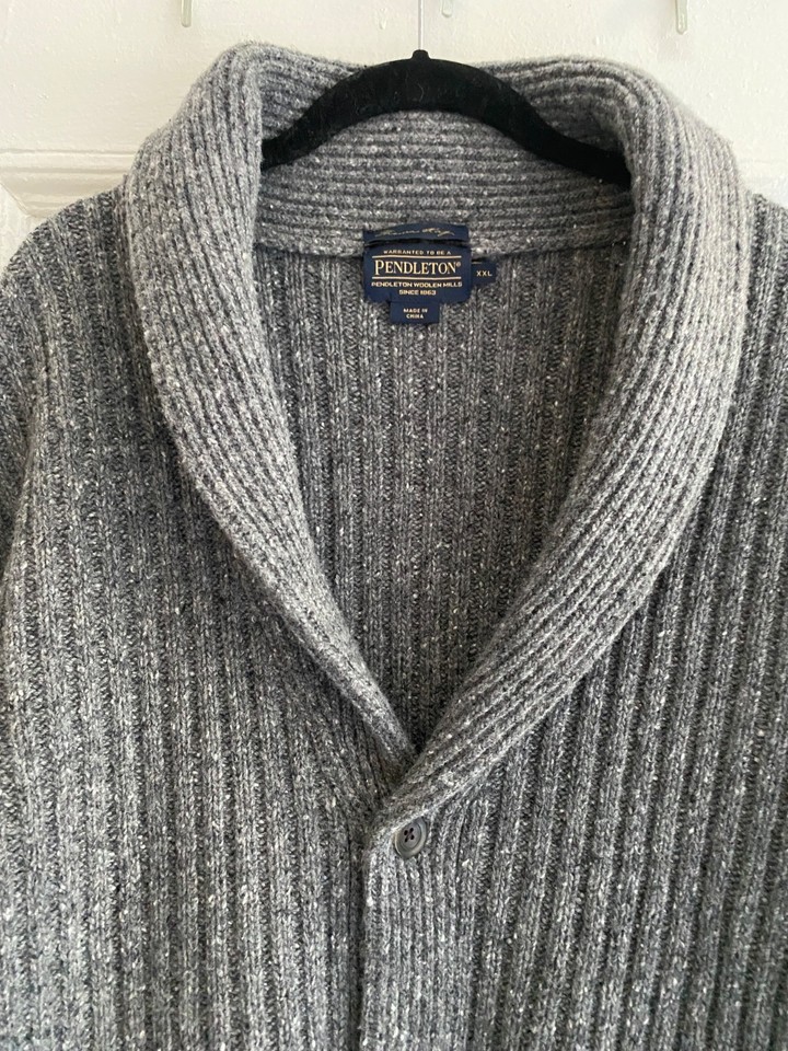 Pendleton Donegal Shawl Cardigan Sweater Lambswool Heritage Thomas Kay ...