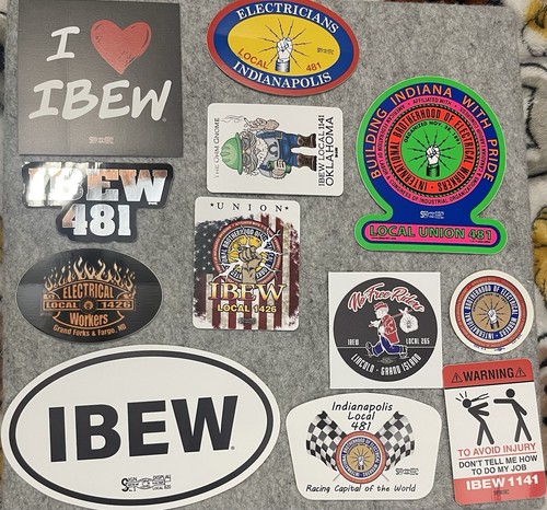 LOT Of TWELVE 12 IBEW Local Union Stickers M002 | eBay