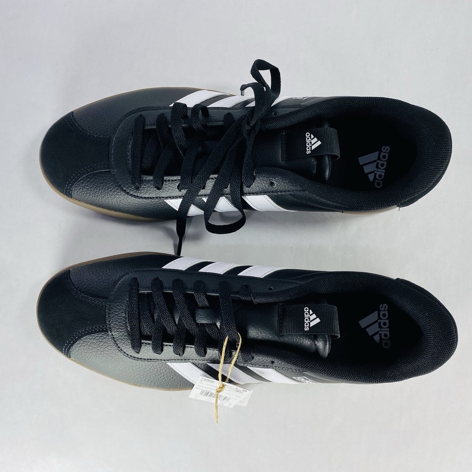 New! Adidas Men’s Size 12 VL Court 3.0 Skateboarding Black/White ...