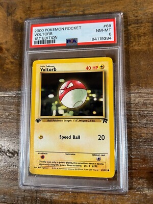 Pokemon 2000 Rocket 1St Edition VOLTORB #69 PSA 8 RARE | eBay