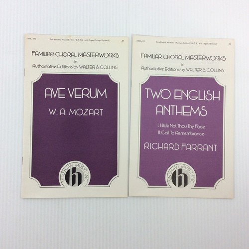 Choir Sheet Music Lot 2 Masterworks Hinshaw Sacred Church Choral Octavo ...