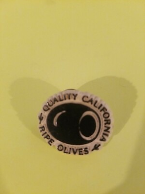 Vintage Quality California Ripe Olives Advertising Plastic Lapel Pin ...