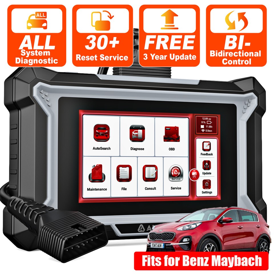 For Mercedes Benz All System Bidirectional OBD2 Scanner Diagnostic ABS ...