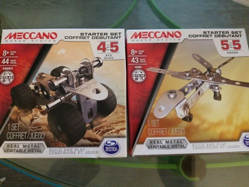 Meccano Starter Set Bundle ATV Quad and Drone Set of 2 NIB free ...