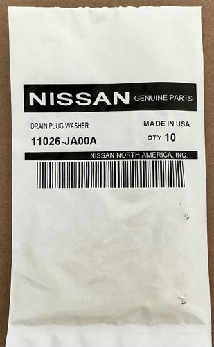 NISSAN OEM drain plug gasket 11026-JA00A FREE SHIPPING (10 pack) MADE ...