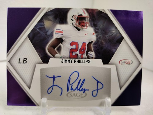 JIMMY PHILLIPS AUTO PURPLE FOIL 2023 Sage Football Green Bay Packers ...