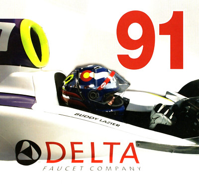 2003 Buddy Lazier #91 Indy 500 Photo Card-1986 Indy 500 Win Ron ...