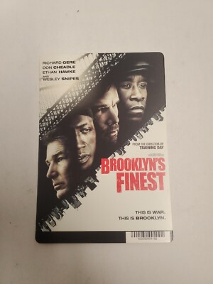 Brooklyn's Finest BLOCKBUSTER SHELF DISPLAY DVD BACKER CARD ONLY 5.5"X8 ...