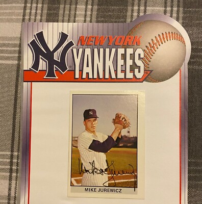 Signed 1979 Fritsch 1 Year Winners #49 - Mike Jurewicz - Yankees ...