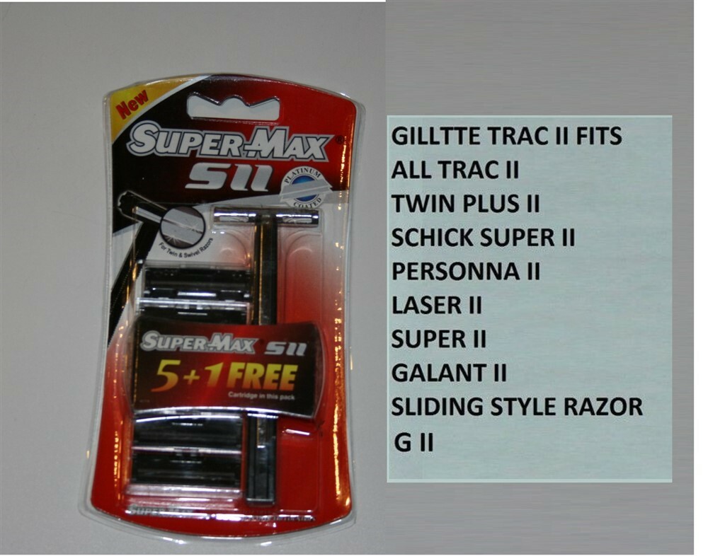 15 Gallant Razor fit Gillette Trac II Plus Schick Super 2 Shaver 5 ...