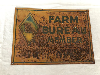Vintage Original Metal Member Missouri Farm Bureau Sign 14 x 10 Inches ...