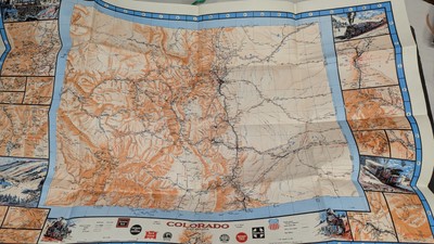 1943 RAILROADS of COLORADO Map w/ ORIGINAL Envelope (37x23) KALMBACH ...