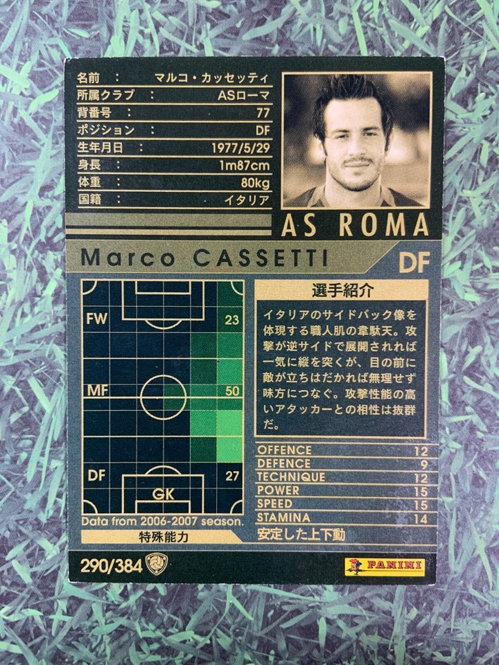 Panini WCCF 2006-07 Marco Cassetti Roma Football Soccer card | eBay