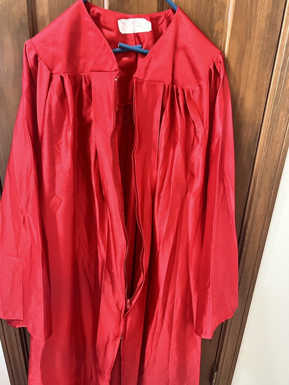 Red Graduation Gown and Cap 52" Tall UNISEX Front Zip - Gem