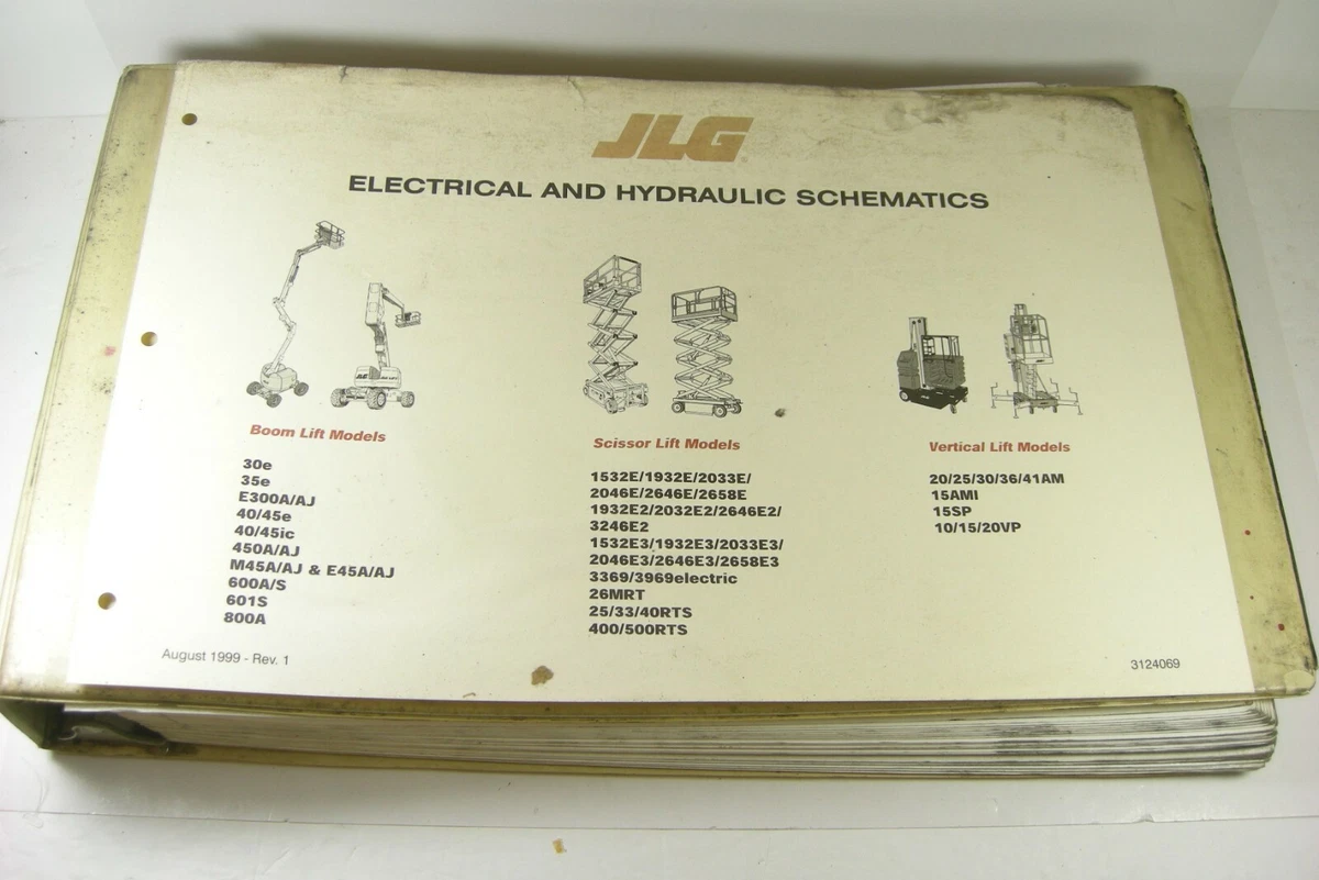 JLG 800AJ BOOM LIFT Hydraulic Schematic Diagram Manual, 50% OFF