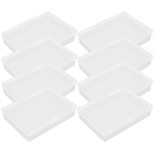 8PCS Playing Game Cards Storage Boxes Empty Poker Cards Boxes Clear ...