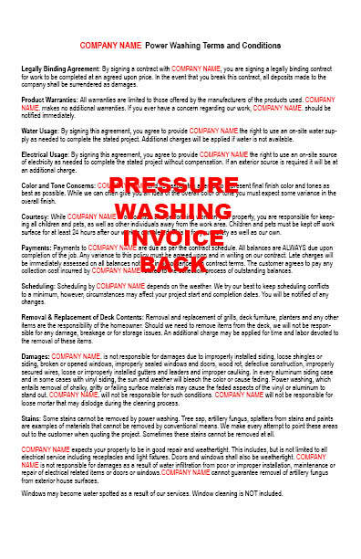Pressure Washing Forms