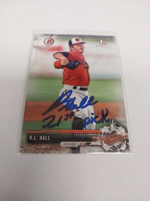 DL Hall 1st Bowman Milwaukee Brewers In Person Autographed Card | eBay
