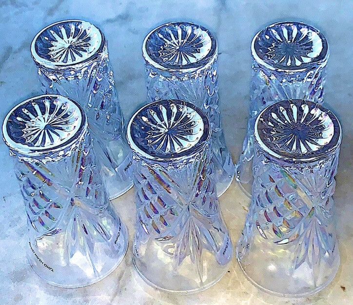 GODINGER DUBLIN CRYSTAL VODKA SHOOTERS AURORA BOREALIS 1.5 Oz SET OF 6 ...