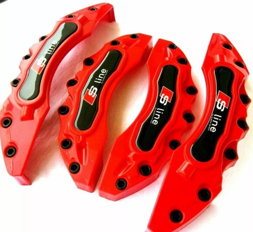 4x S RED Disc Brake Caliper Covers for Audi A1 A2 A3 A4 A5 A6 A7 A8 Q3 ...