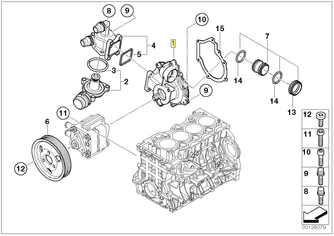 BMW N40 N42 N45 N46 Engine Coolant Water Pump 7511221 New Genuine | eBay