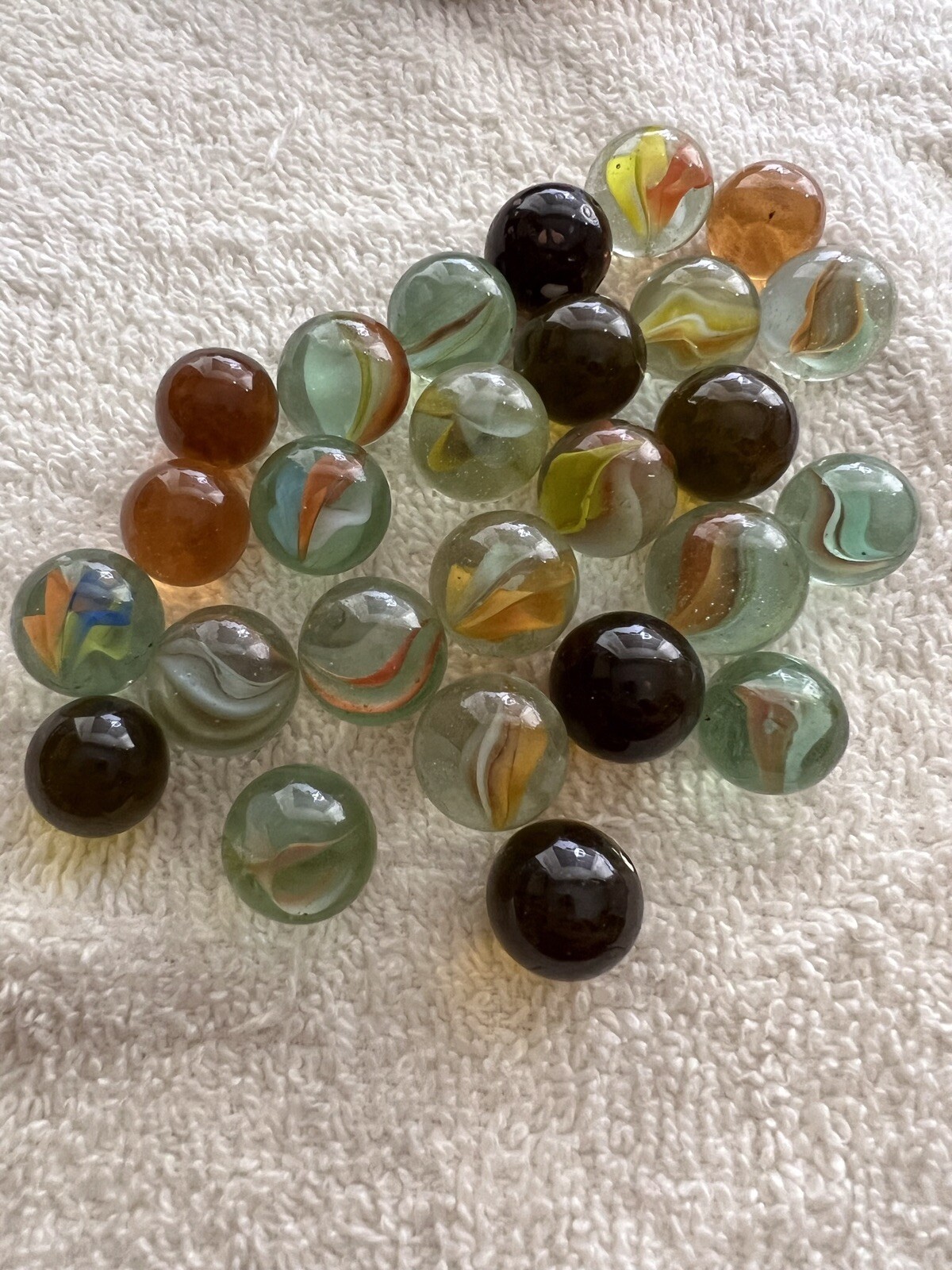 Marble Lot Varied Collection with Shooters 100 Marbles Multicolor ...