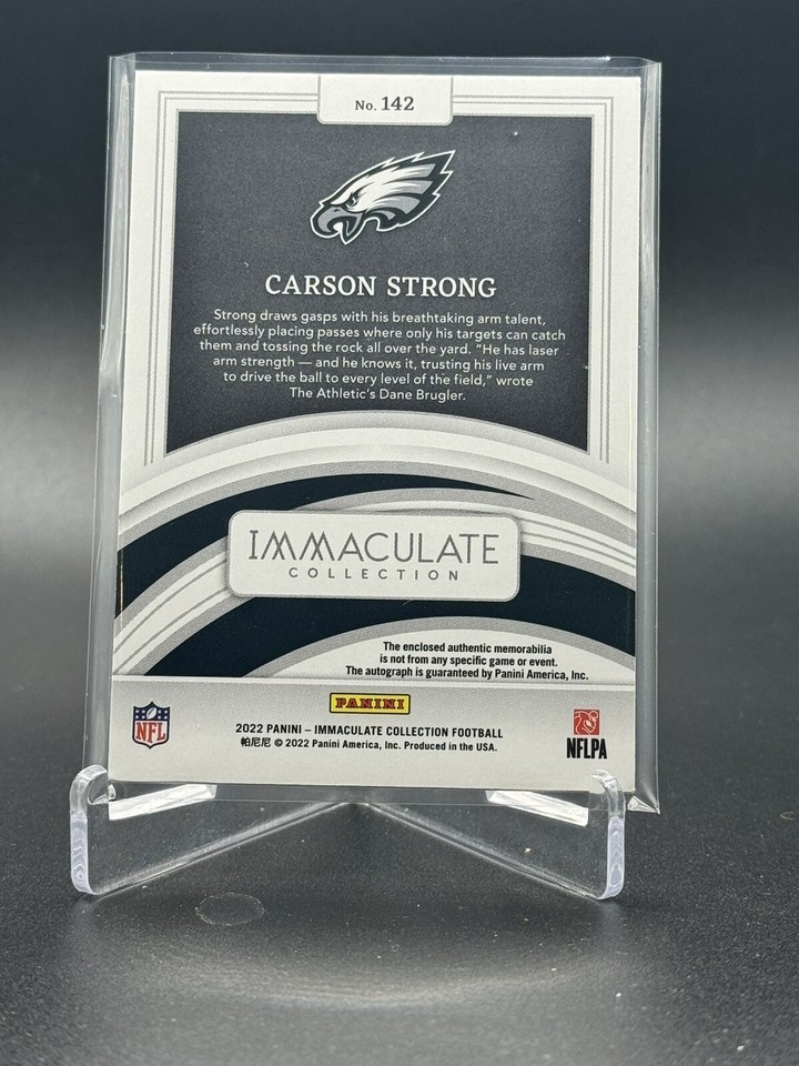 2022 Immaculate RPA Carson Strong /99 Eagles Auto | eBay