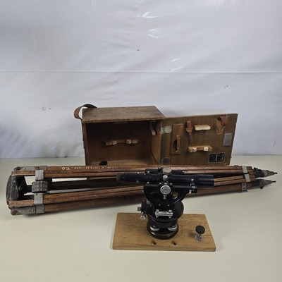 Vintage Supreme No. 6815 Surveyor's Dumpy Level Transit w/ Wood Case ...