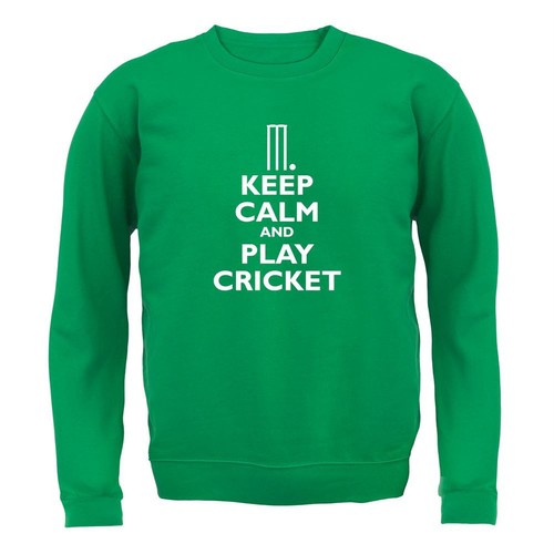 Keep Calm And Play Cricket - Bambini Felpa/Maglione - Love Player ...