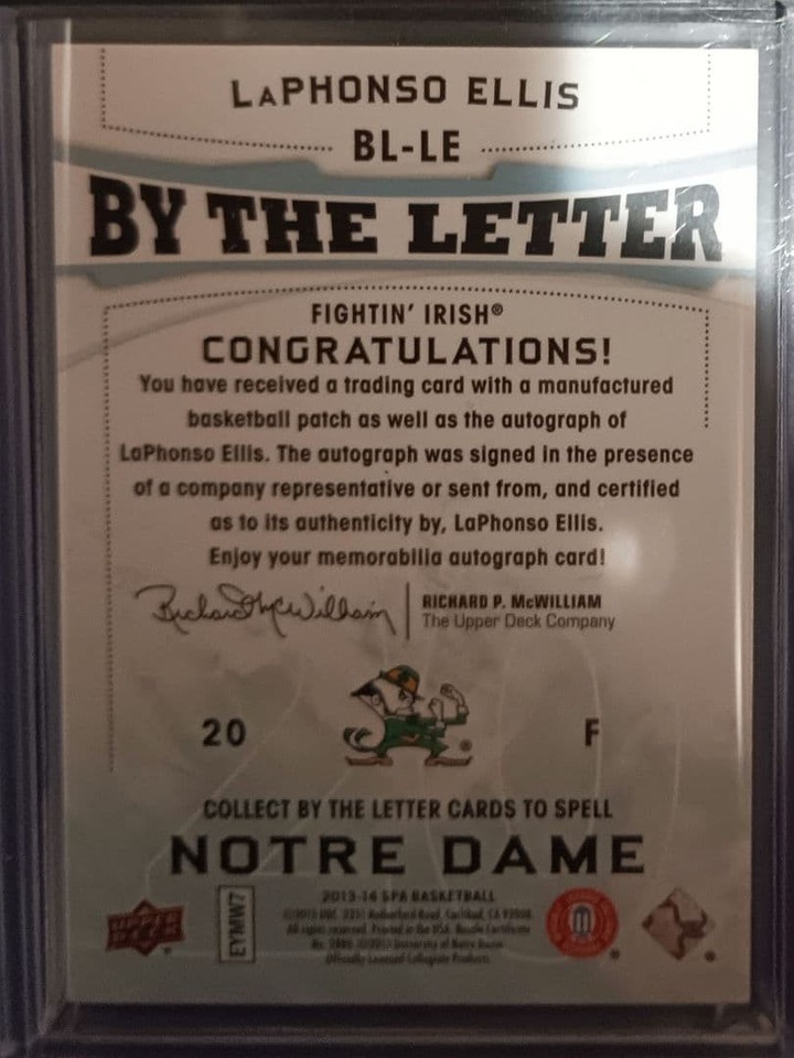 Laphonso Ellis 2013-14 SP Authentic By the Letter NBA Card Signatures ...